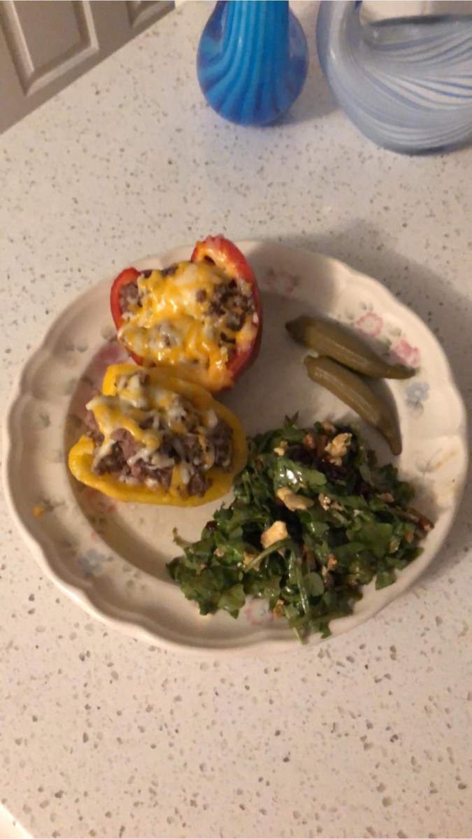 Daddy’s Cheesy Stuffed Green Peppers – My Celestial Creations